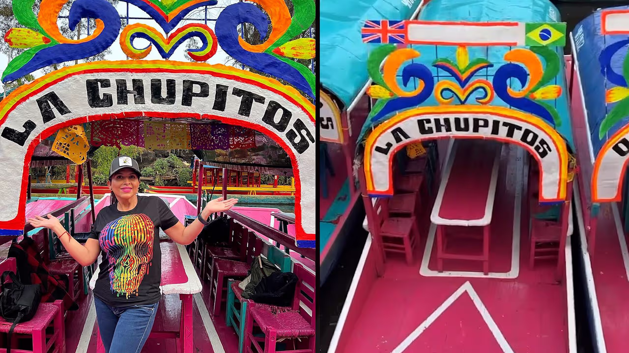 La Chupitos va a Xochimilco y se encuentra una trajinera con su nombre ...